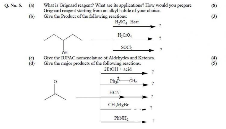 Chemistry Paper-2 2017 — CSS Past Paper | Chief Post
