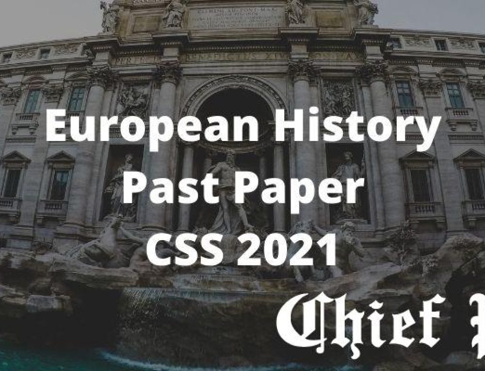 European History 2024 — CSS Past Paper | Chief Post