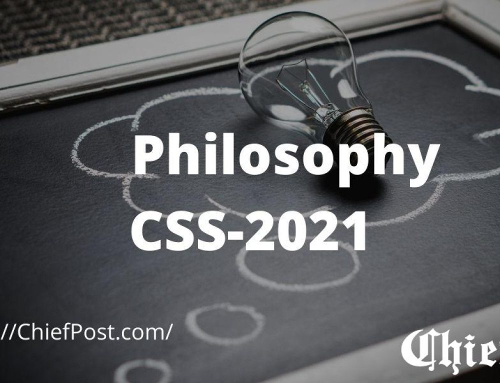 Philosophy 2024 — CSS Past Paper | Chief Post